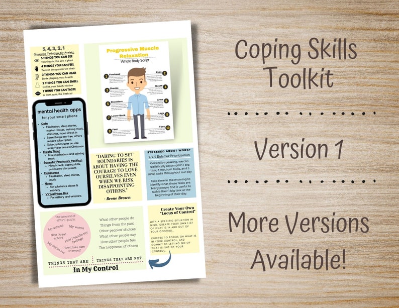 Coping Skills Printable, Coping Skills for Anxiety, Coping Skills ...