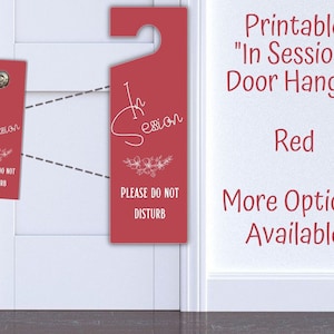 Printable in Session Sign for Therapist or Counselor, in Session Door ...