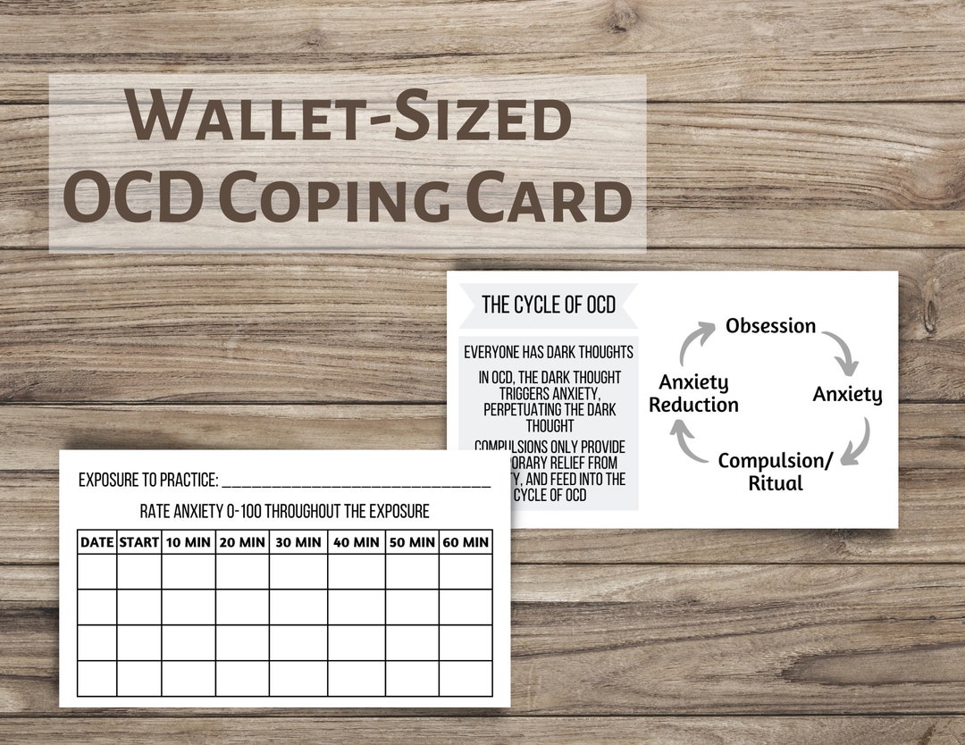 Printable OCD Coping Skills Card - Wallet Sized - Obsessive Compulsive ...