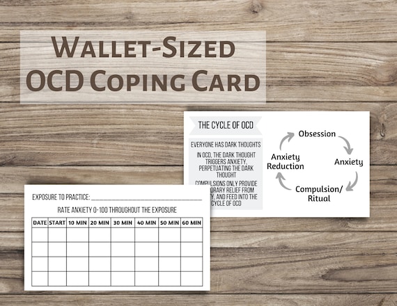 Printable OCD Coping Skills Card Wallet Sized Obsessive - Etsy