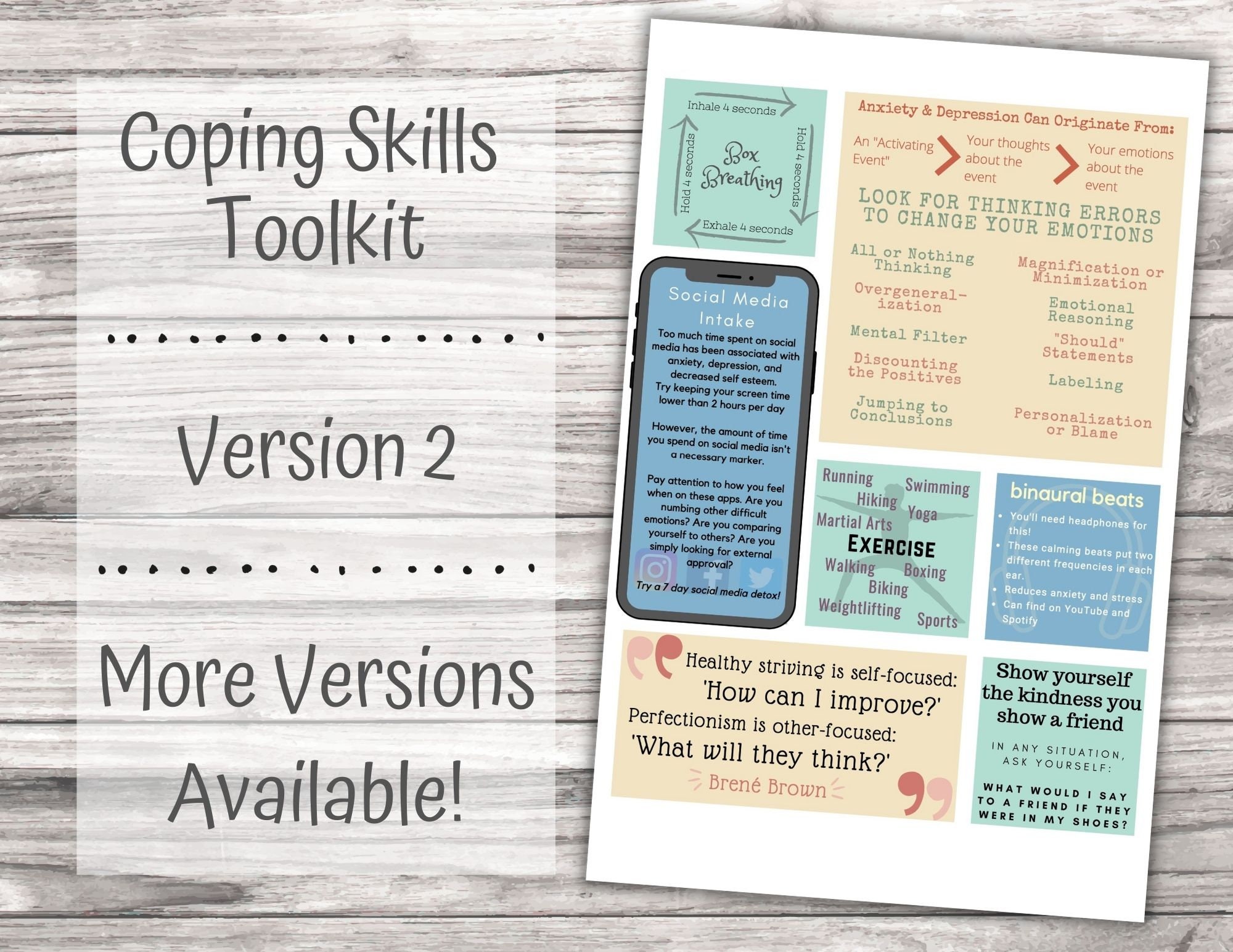 Coping Skills Printable, Coping Skills for Anxiety, Coping Skills ...
