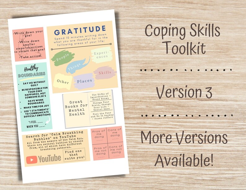 Coping Skills Printable, Coping Skills for Anxiety, Coping Skills ...