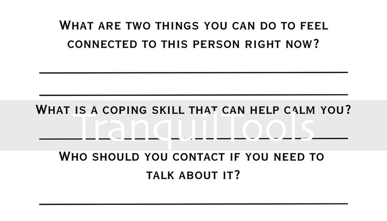 Printable Grief and Loss Coping Card, Grief Handout, Grief Coping ...