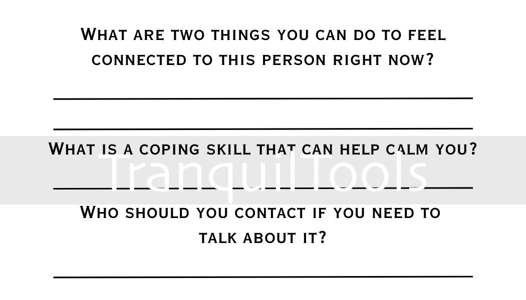 Printable Grief and Loss Coping Card, Grief Handout, Grief Coping ...