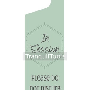 Printable in Session Sign for Therapist or Counselor, in Session Door ...