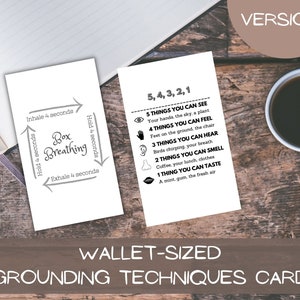 Grounding Techniques Set 1 - Wallet Sized Coping Cards - PDF, Printable ...