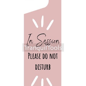 Printable in Session Sign for Therapist or Counselor, in Session Door ...