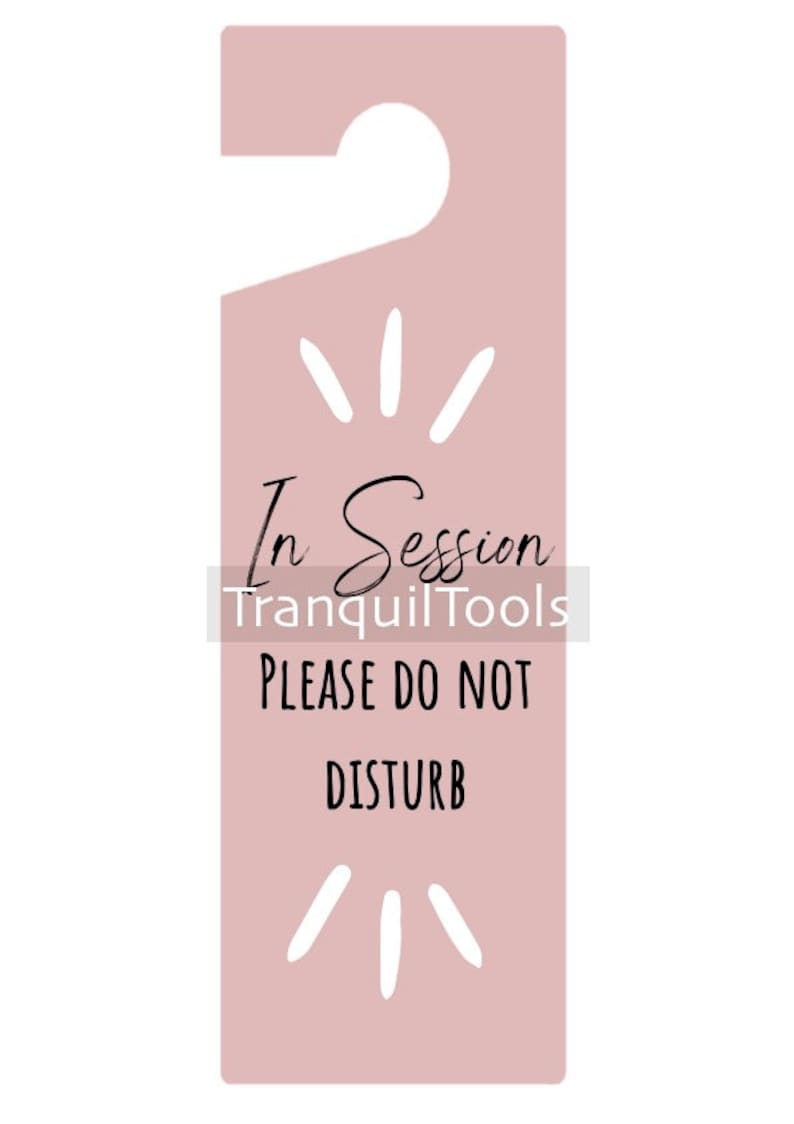 Printable in Session Sign for Therapist or Counselor, in Session Door ...