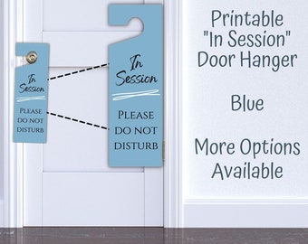 Printable in Session Sign for Therapist or Counselor, in Session Door ...