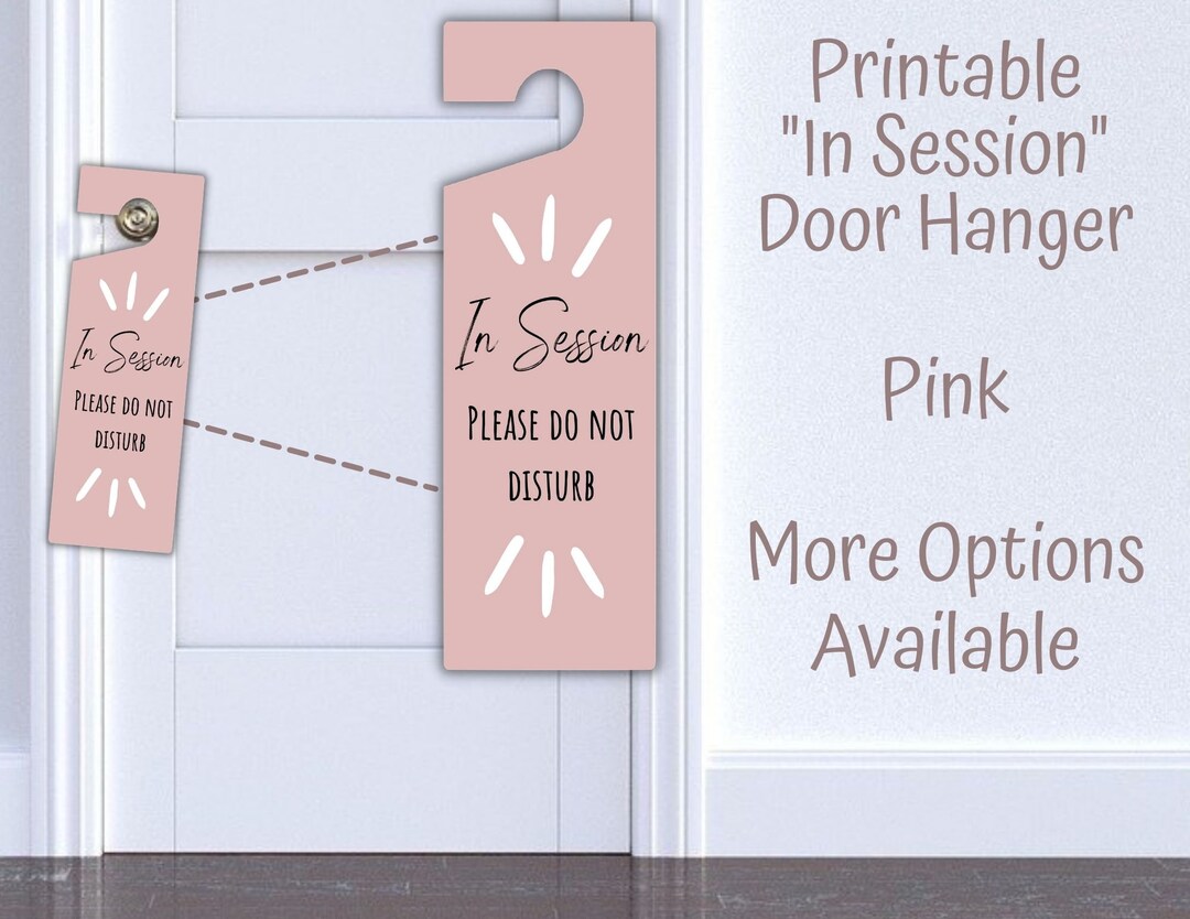 Printable in Session Sign for Therapist or Counselor, in Session Door ...