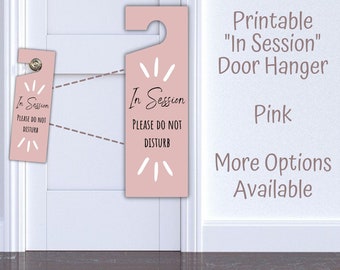Printable in Session Sign for Therapist or Counselor, in Session Door ...