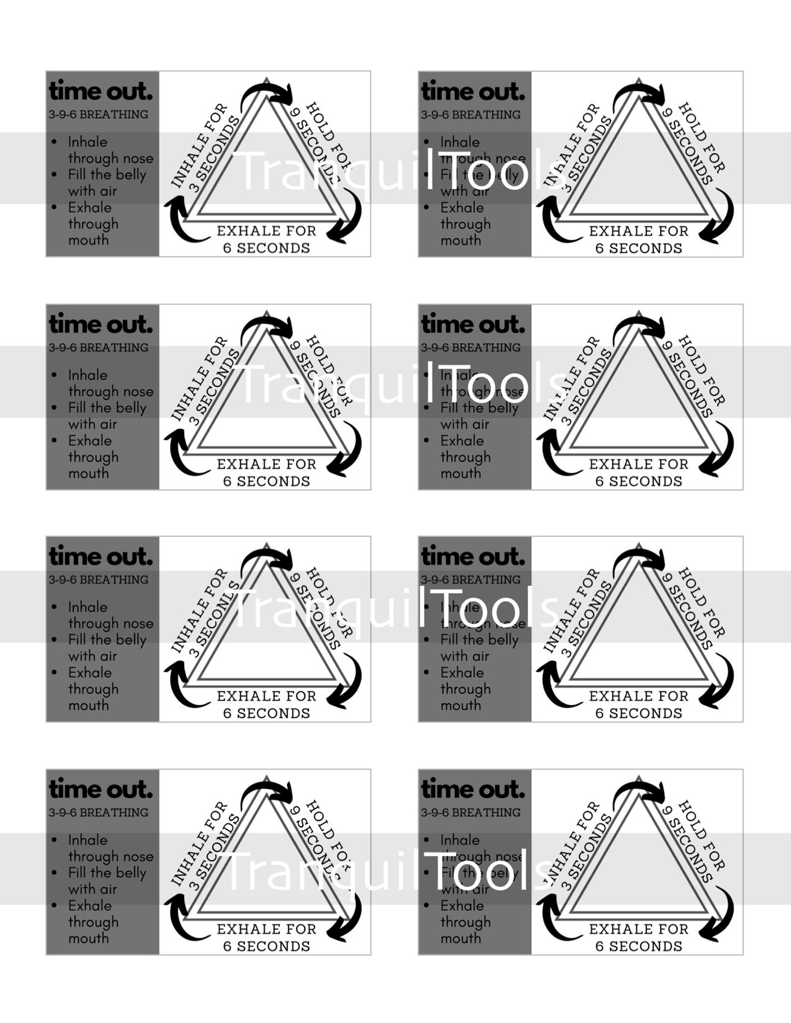 Printable Anger Management Coping Card for Adults, Wallet Sized Anger ...