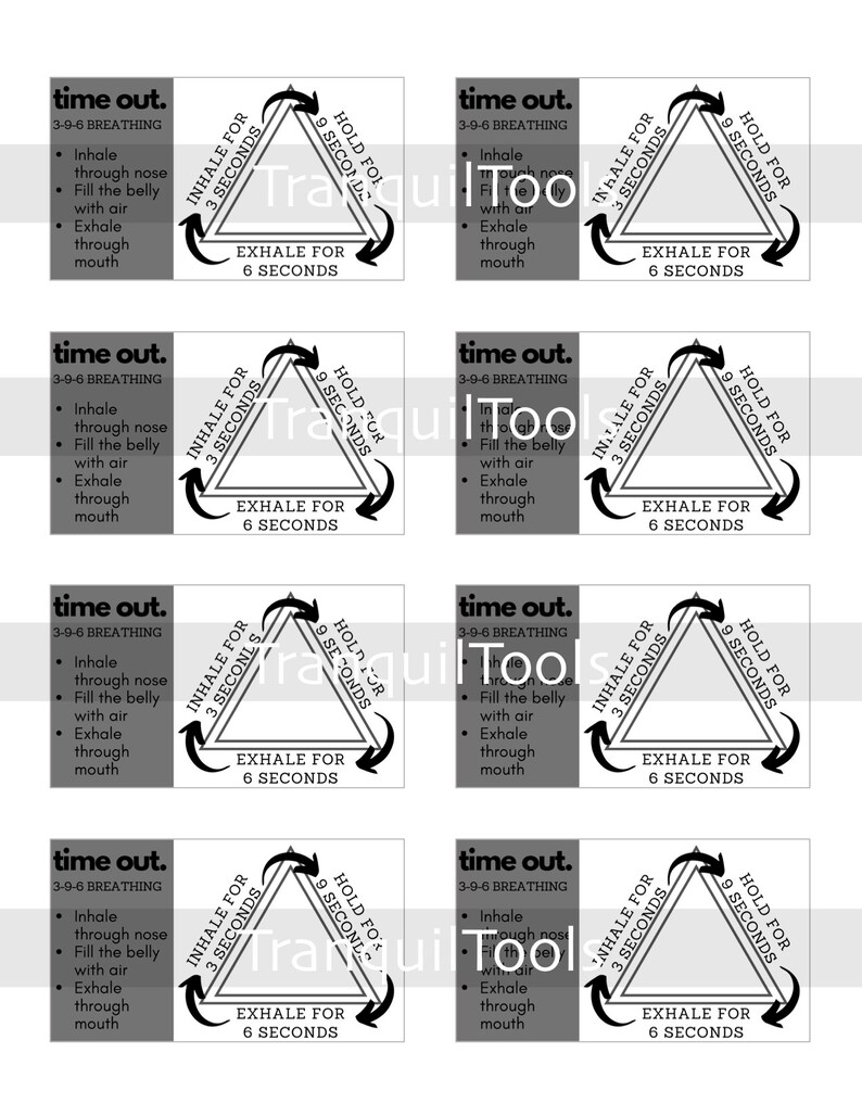 Printable Anger Management Coping Card for Adults, Wallet Sized Anger ...