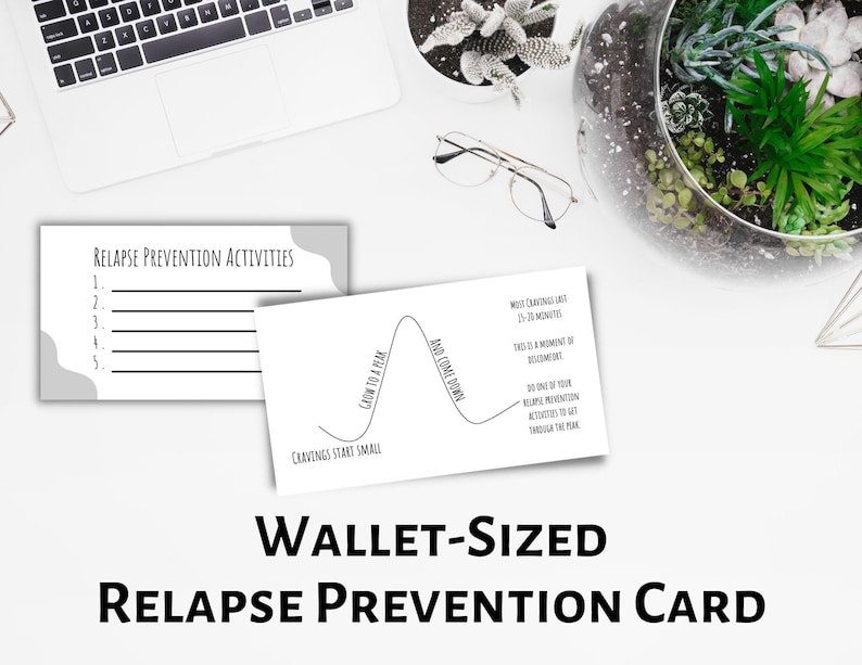 Printable Relapse Prevention Activity Card, Wallet Sized - Craving ...