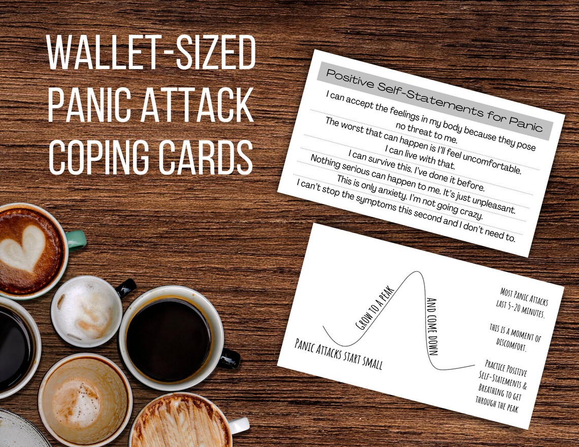 Printable Panic Attack Coping Card, Wallet Sized - Grounding Techniques ...