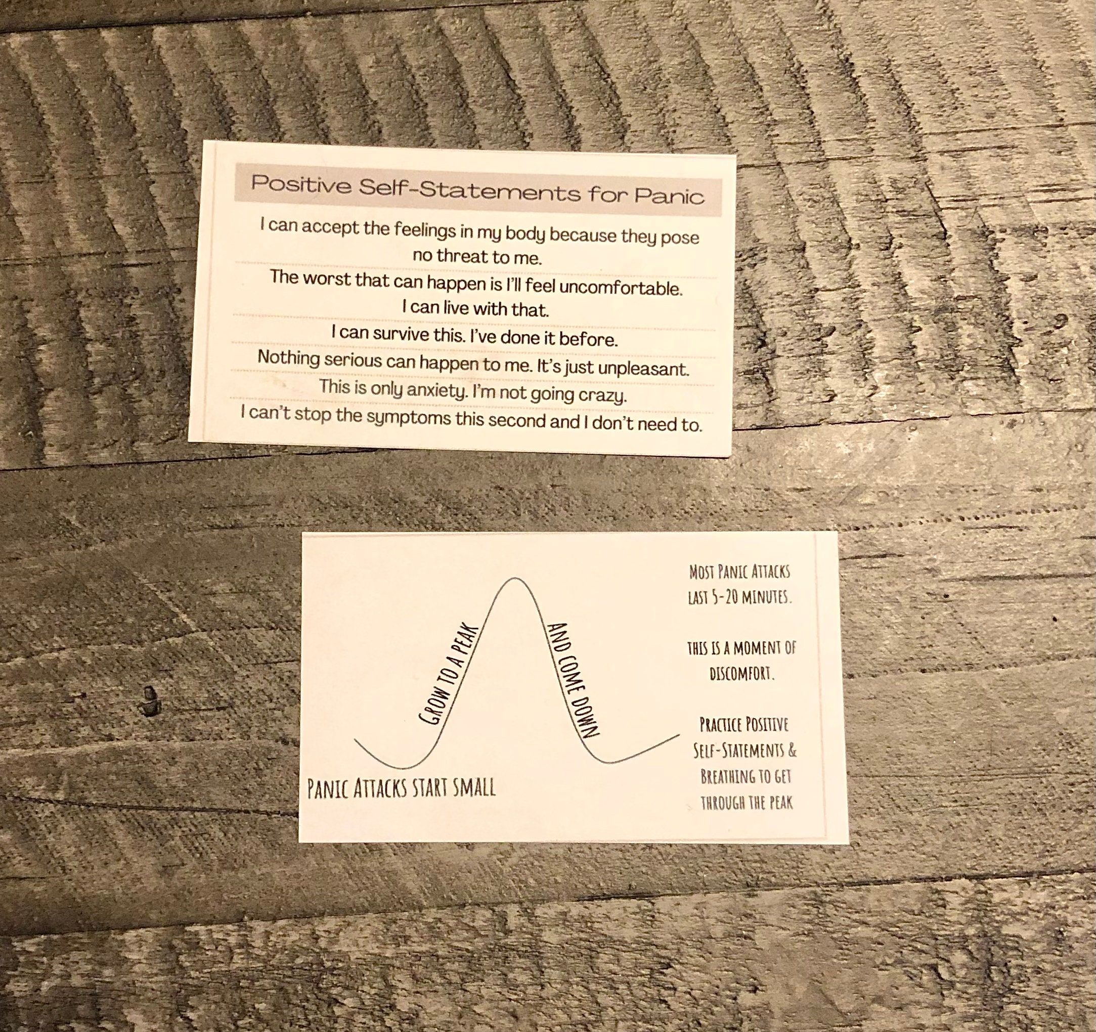 Printable Panic Attack Coping Card, Wallet Sized - Grounding Techniques ...