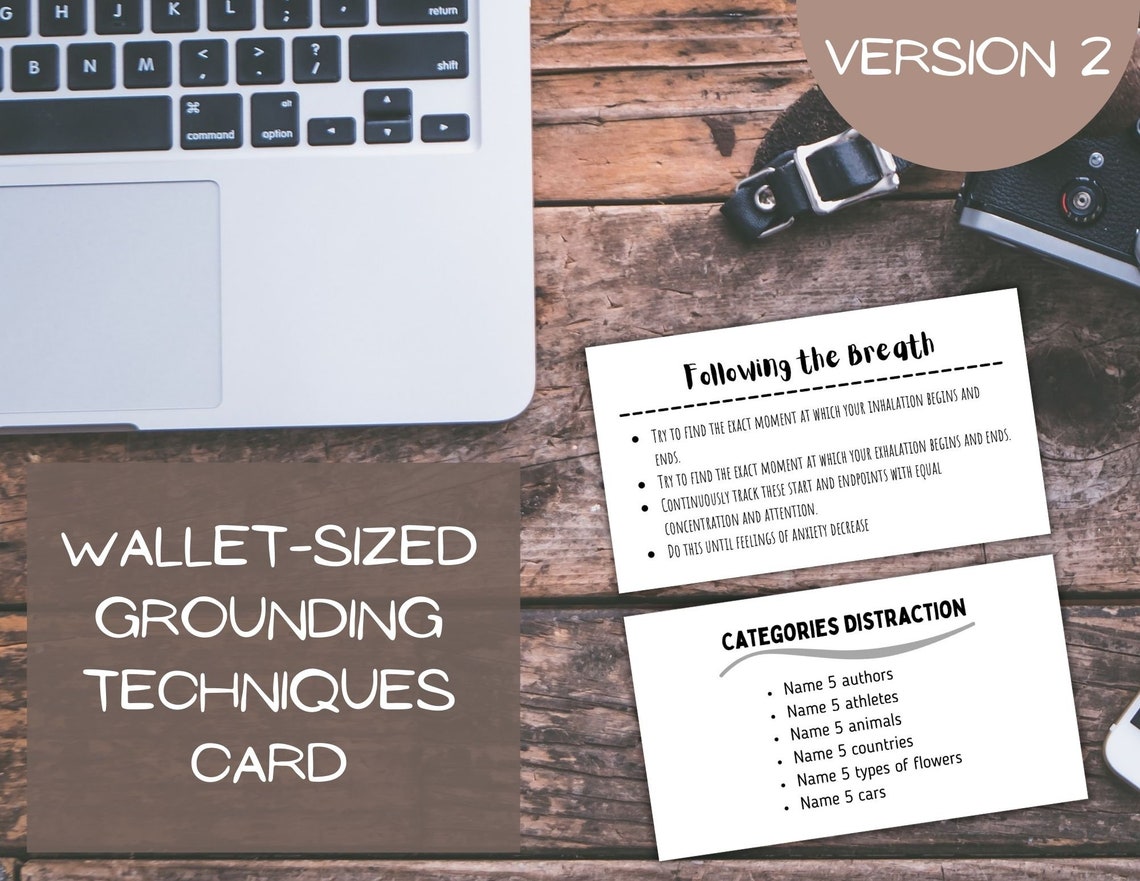Grounding Techniques Set 2 Wallet Sized Coping Cards PDF, Printable ...