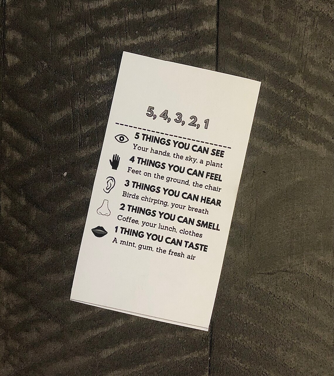 Grounding Techniques Set 1 Wallet Sized Coping Cards PDF, Printable ...