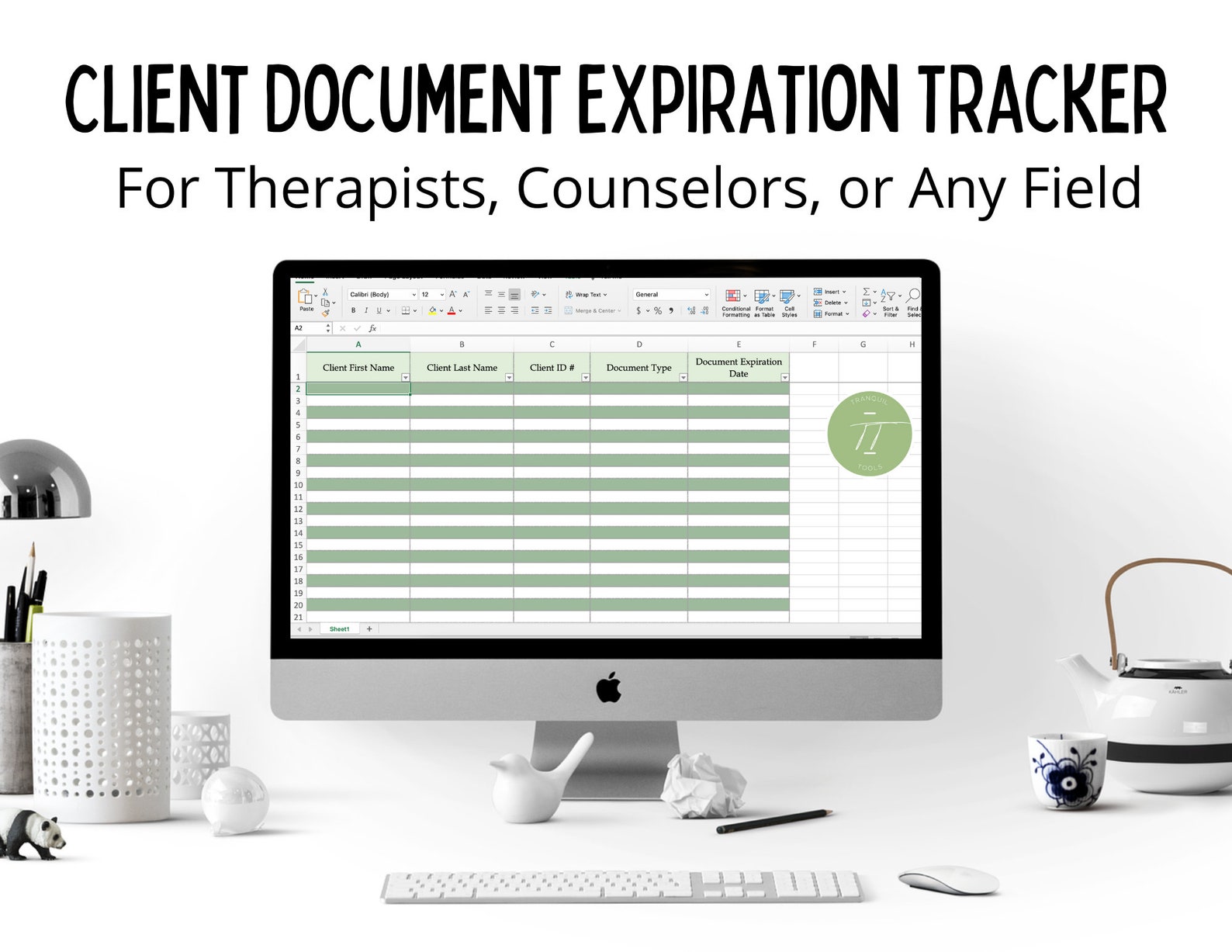 Client Tracker for Therapist, Client Tracker Spreadsheet Excel, Client ...