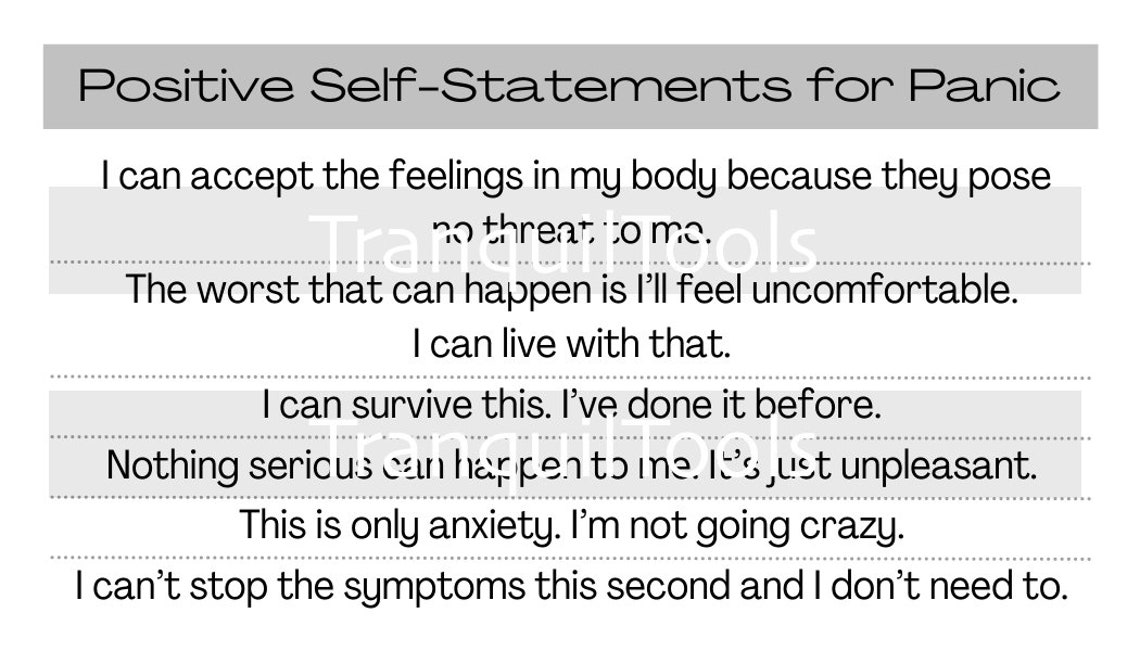 Printable Panic Attack Coping Card, Wallet Sized - Grounding Techniques ...