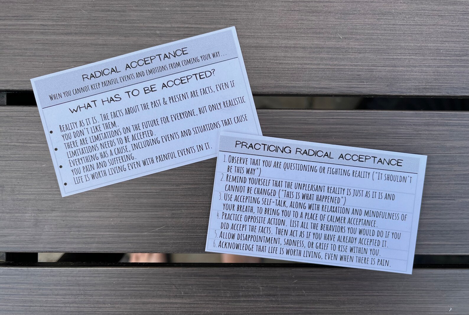 Printable Borderline Personality Disorder Coping Card, Set 2, DBT ...