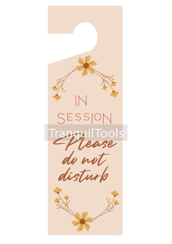 Printable in Session Sign for Therapist or Counselor, in Session Door ...
