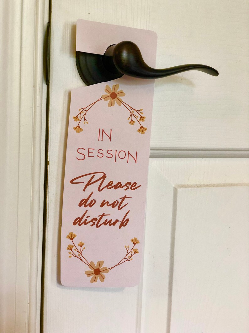 Printable in Session Sign for Therapist or Counselor, in Session Door ...