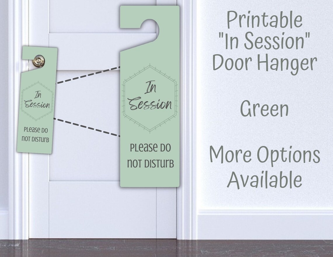 Printable in Session Sign for Therapist or Counselor, in Session Door ...