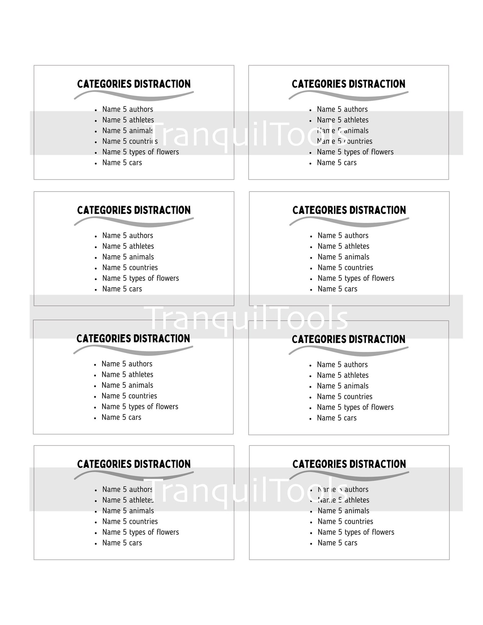 Grounding Techniques Set 2 - Wallet Sized Coping Cards - PDF, Printable ...