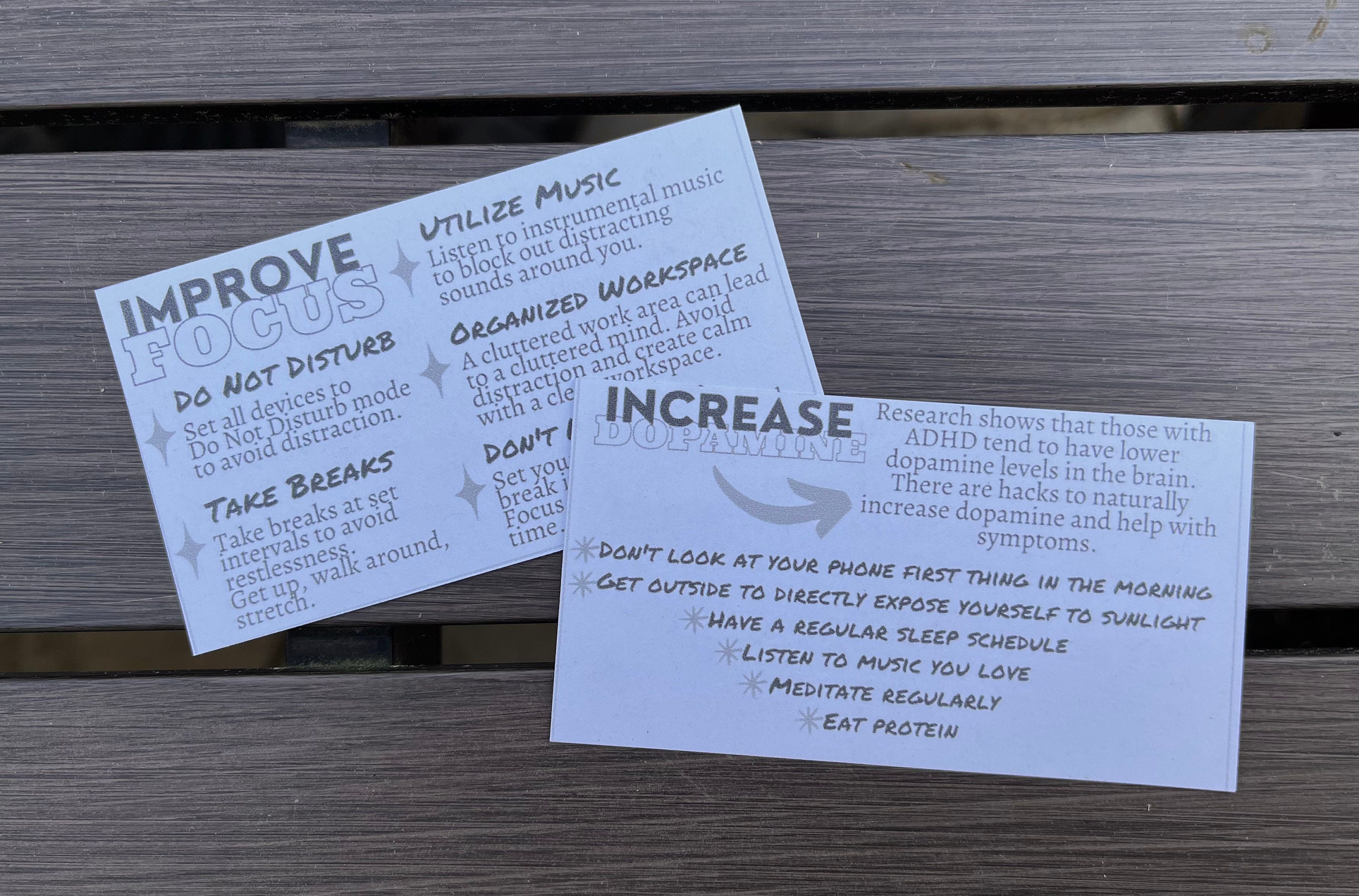 Printable ADHD Coping Skills Card, Wallet Sized, Therapist Printable ...