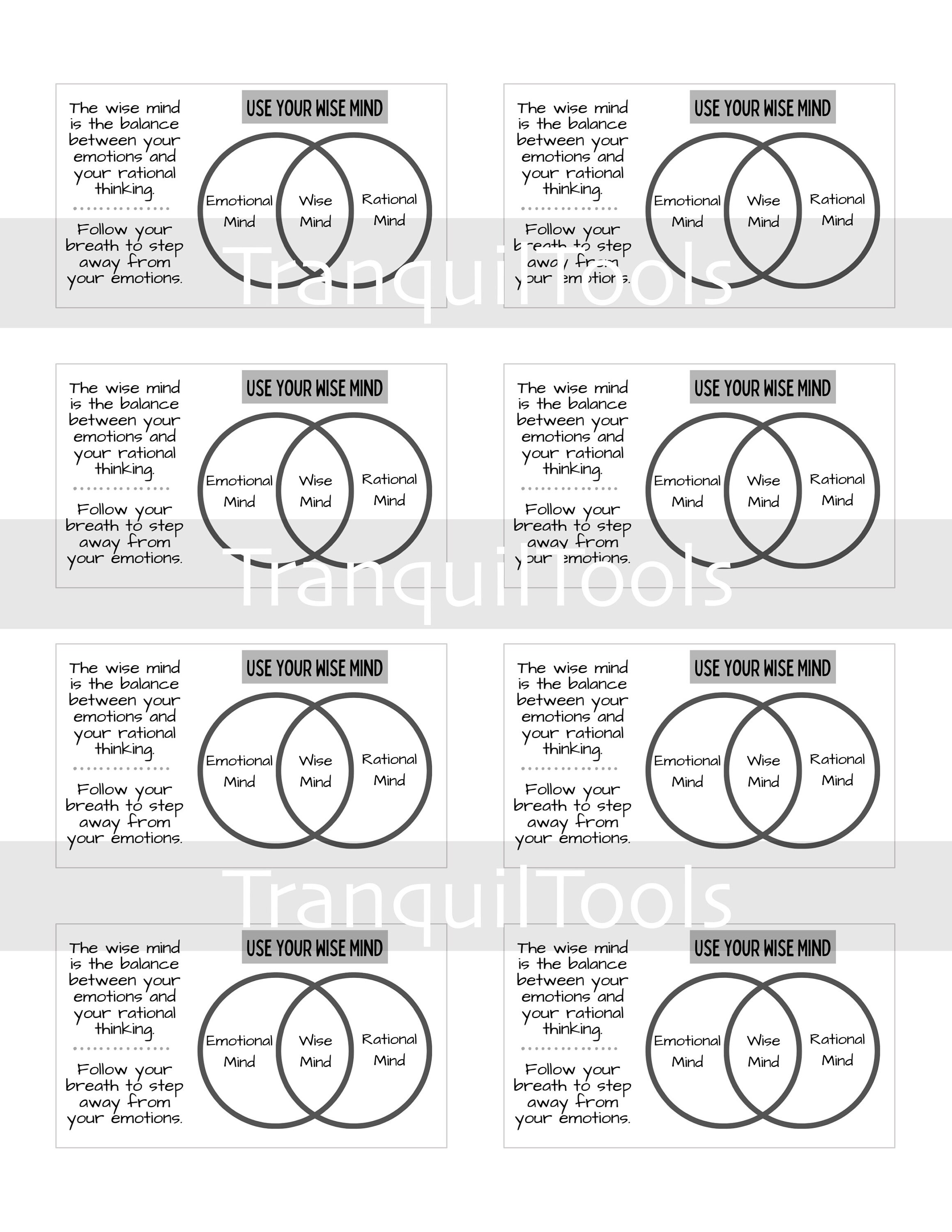 Printable Borderline Personality Disorder Coping Card, Set 1, Printable ...