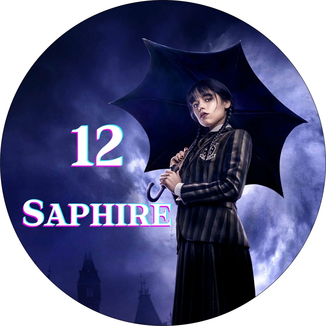 Wednesday Addams Fully Personalised Edible Cake Topper Icing Sugar 7.5 ...