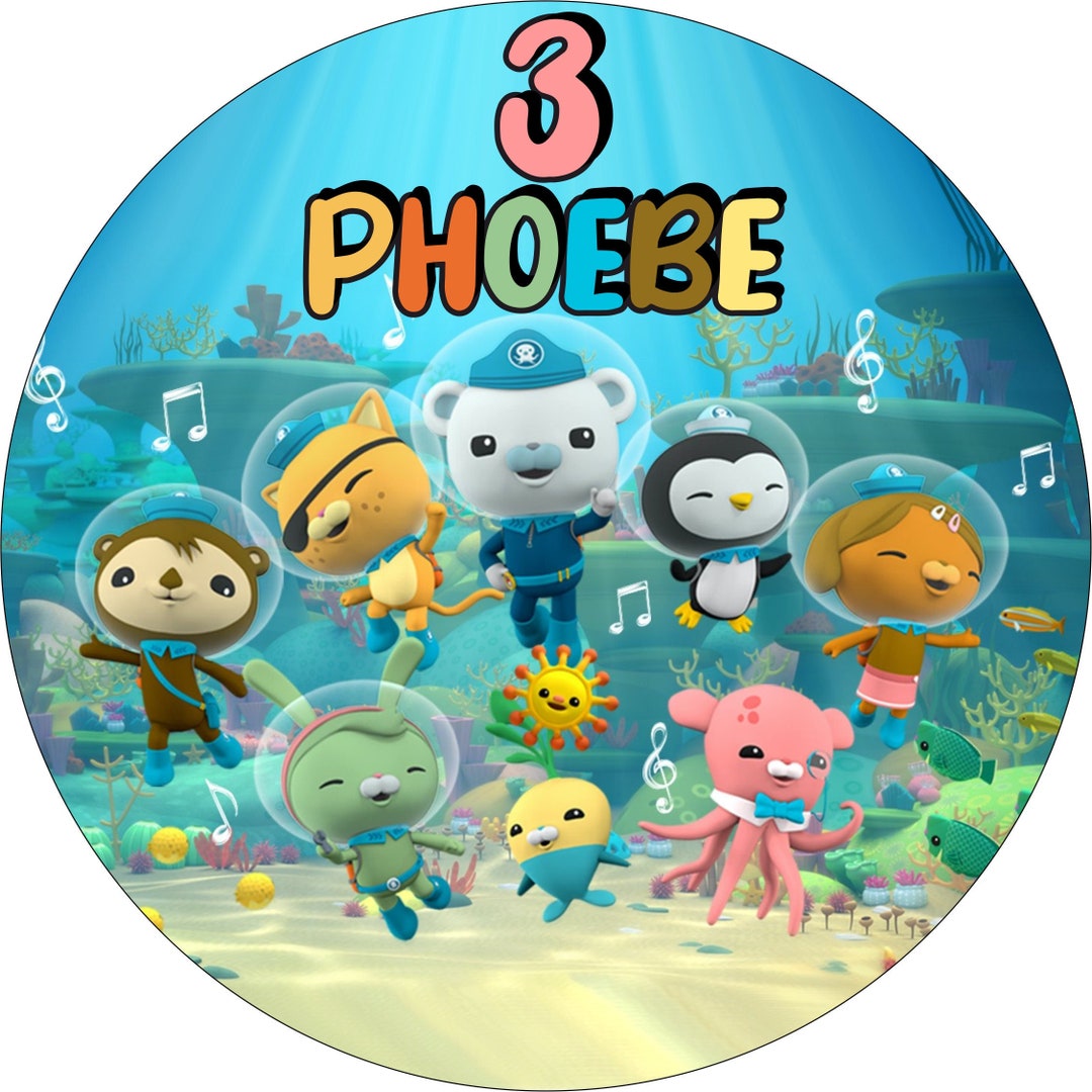 Octonauts Edible Cake Topper Icing Birthday Fully Personalised Any Name ...