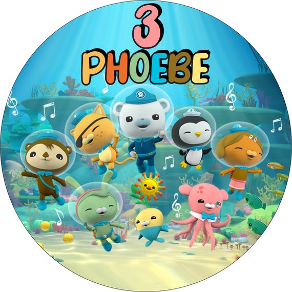 Octonauts Edible Cake Topper Icing Birthday Fully Personalised Etsy Uk