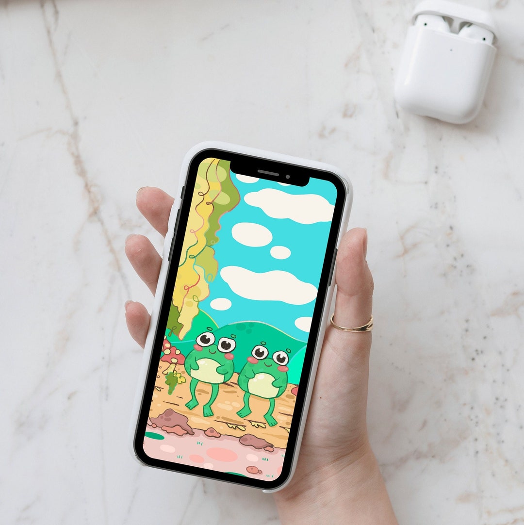 Frogs Iphone, Ipad/desktop Wallpapers | Cute Animal, Cozy, Pastel ...