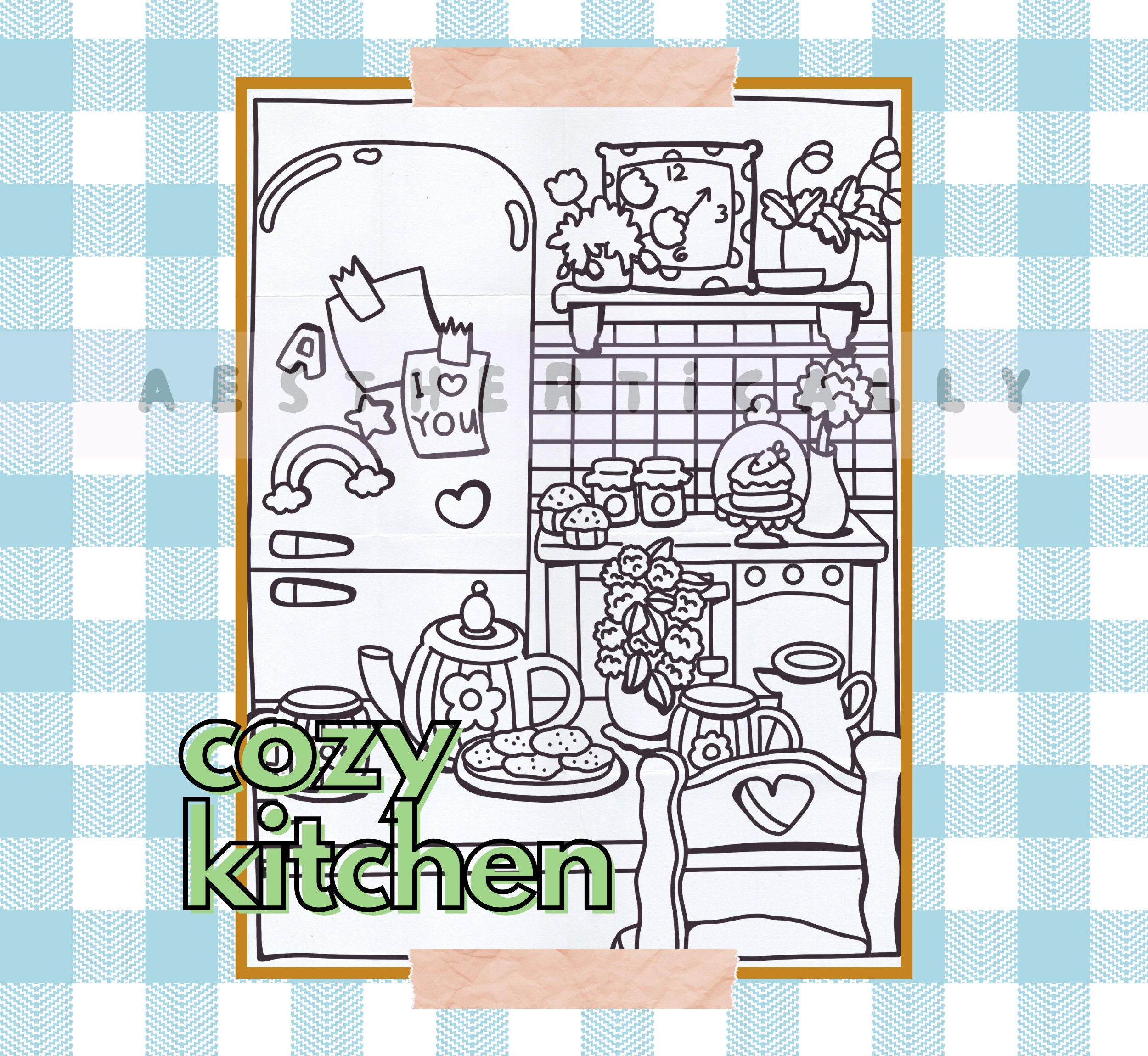 Cozy Spaces Coloring Pages for Adults Stress Relief Therapy - Etsy ...