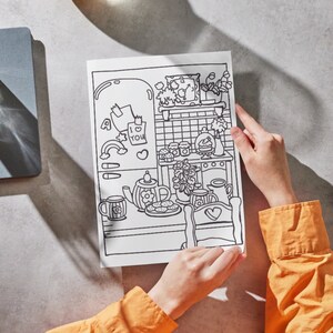 Cozy Spaces Coloring Pages for Adults Stress Relief Therapy Relaxation ...