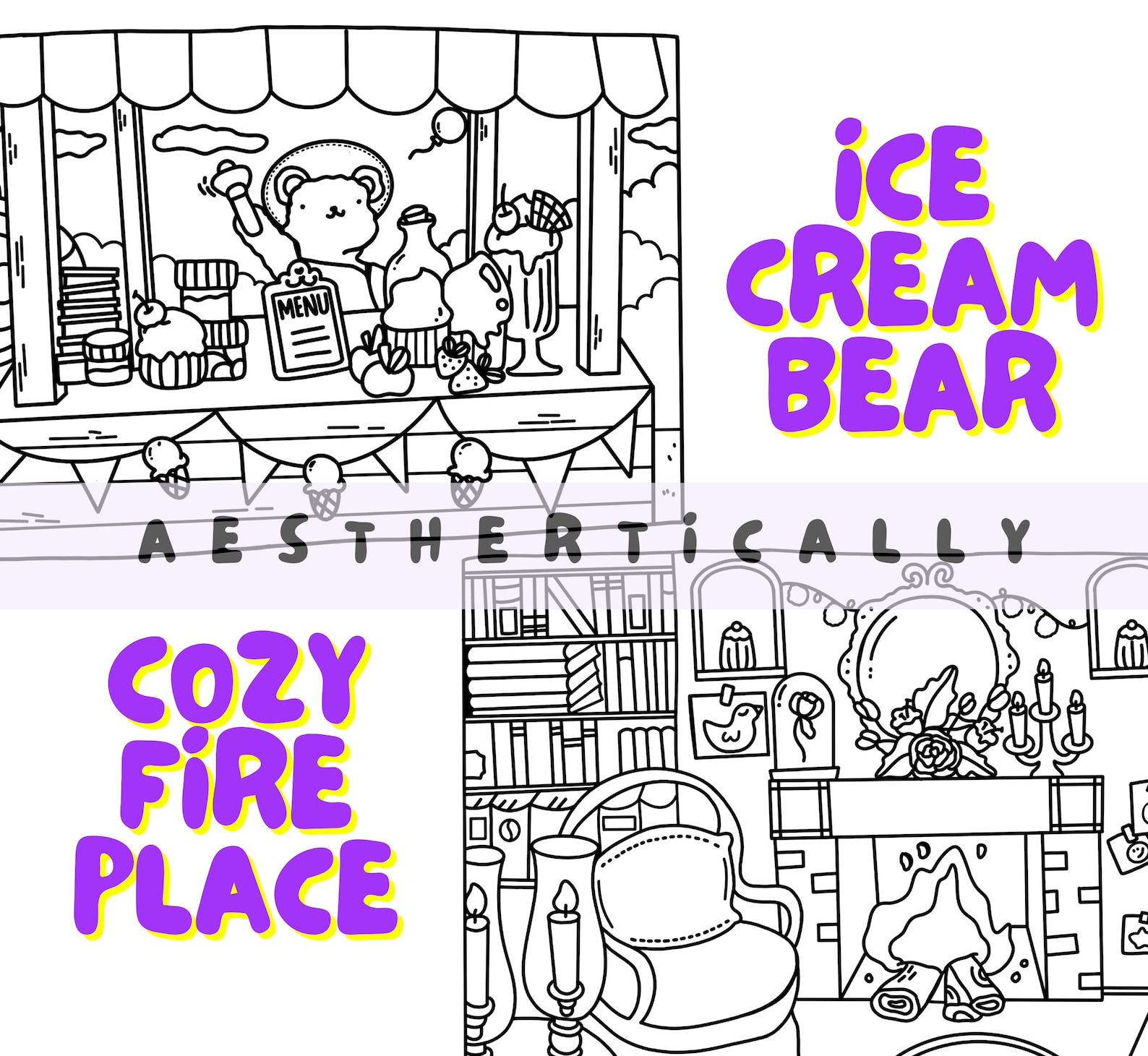 Cozy Coloring Page for Adults Coloring Pages for Kids - Etsy