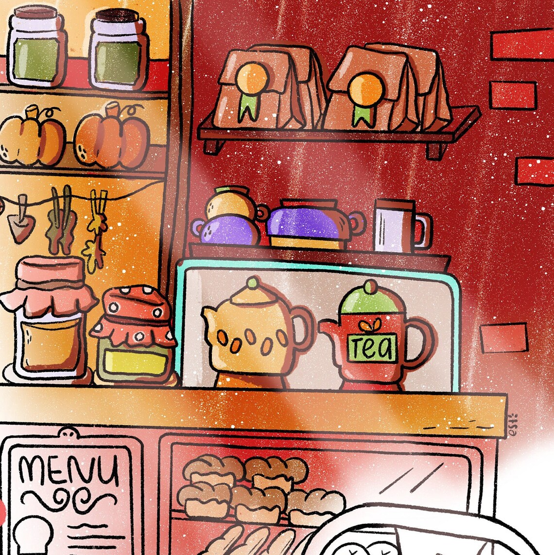 Adult Coloring Page : Cozy Bear Cafe - Etsy