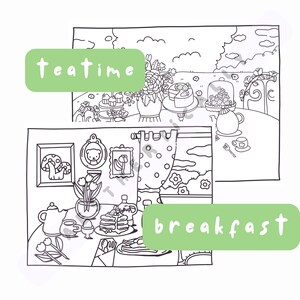 Cozy Coloring Book for Adult Cottage Core Pages Shabby Chic Coloring ...