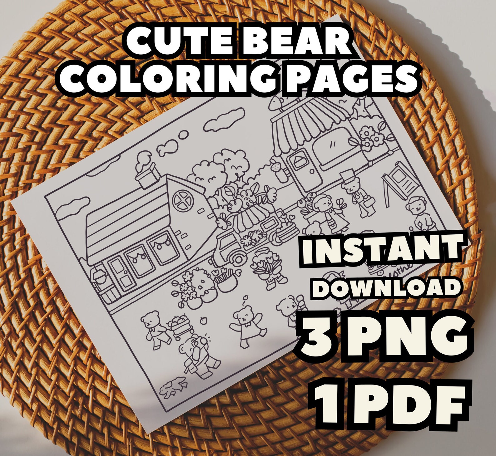 Coloring Book for Adult Cozy Coloring Pages for Stress Relief - Etsy