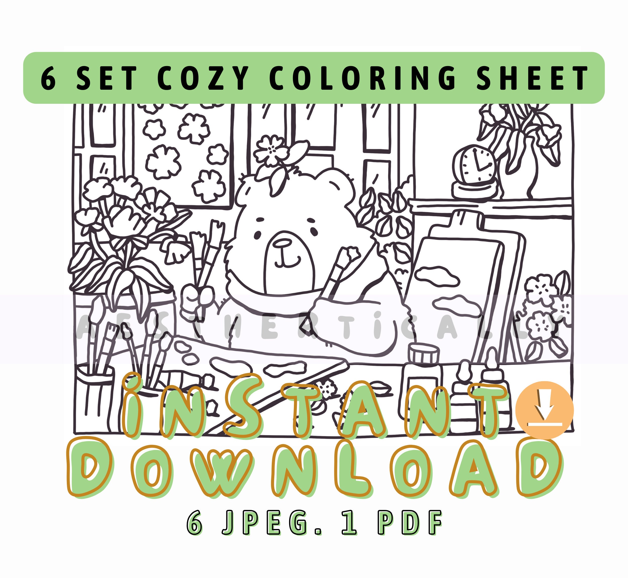 Cozy Coloring Book for Adult Coloring Pages for Stress Relief Coloring ...