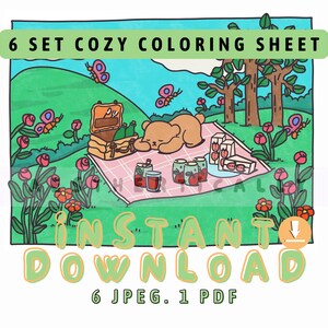 Cozy Coloring Book for Adult Cottage Core Pages Shabby Chic Coloring ...