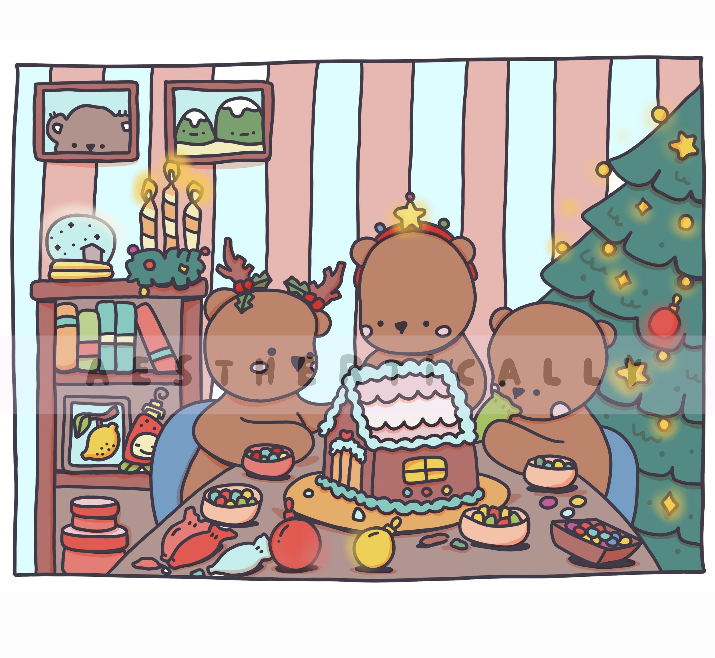 Adult Coloring Page : Cozy Christmas Days, Winter Time Cozy Coloring on ...