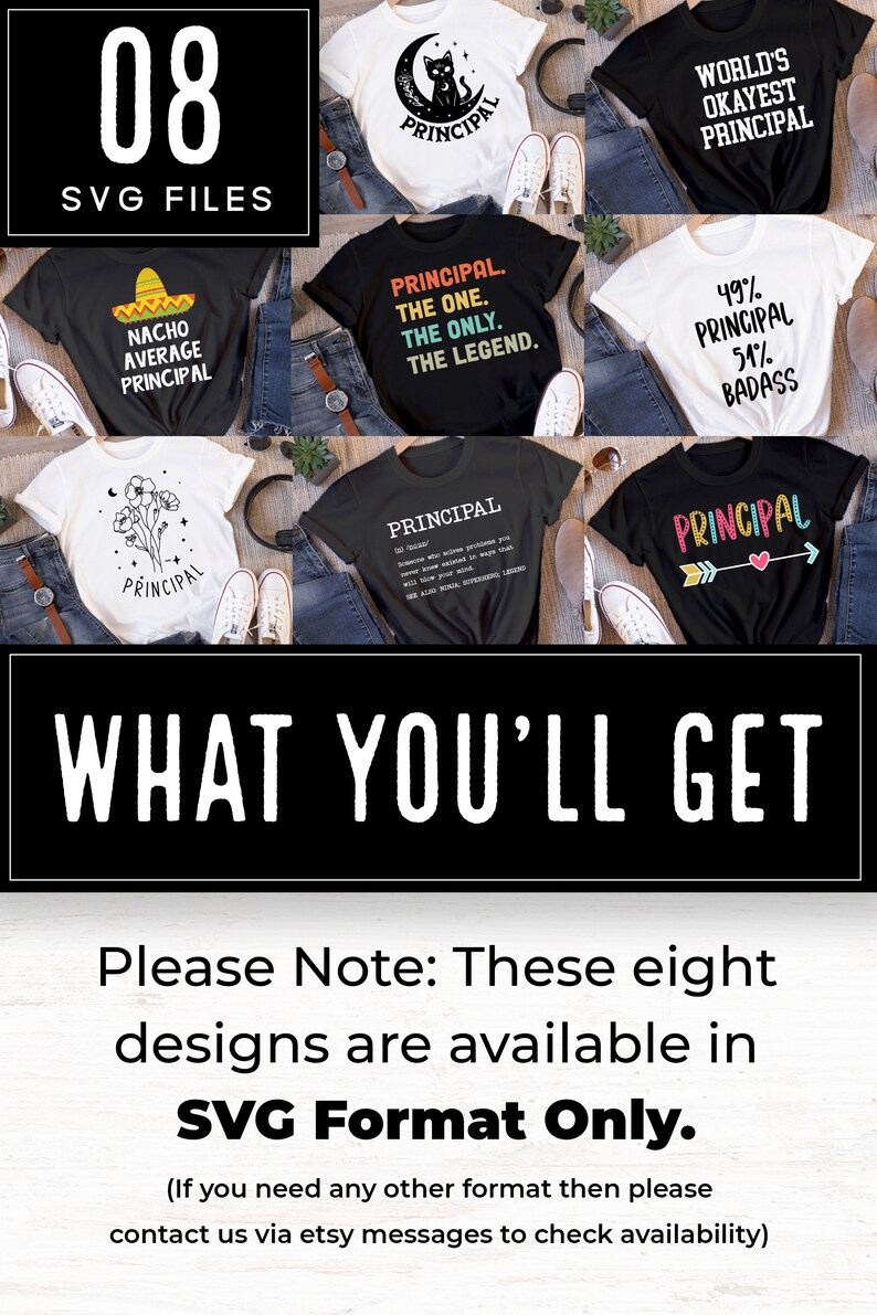 Principal SVG Principal PNG for Sublimation 16 Designs Tshirt - Etsy