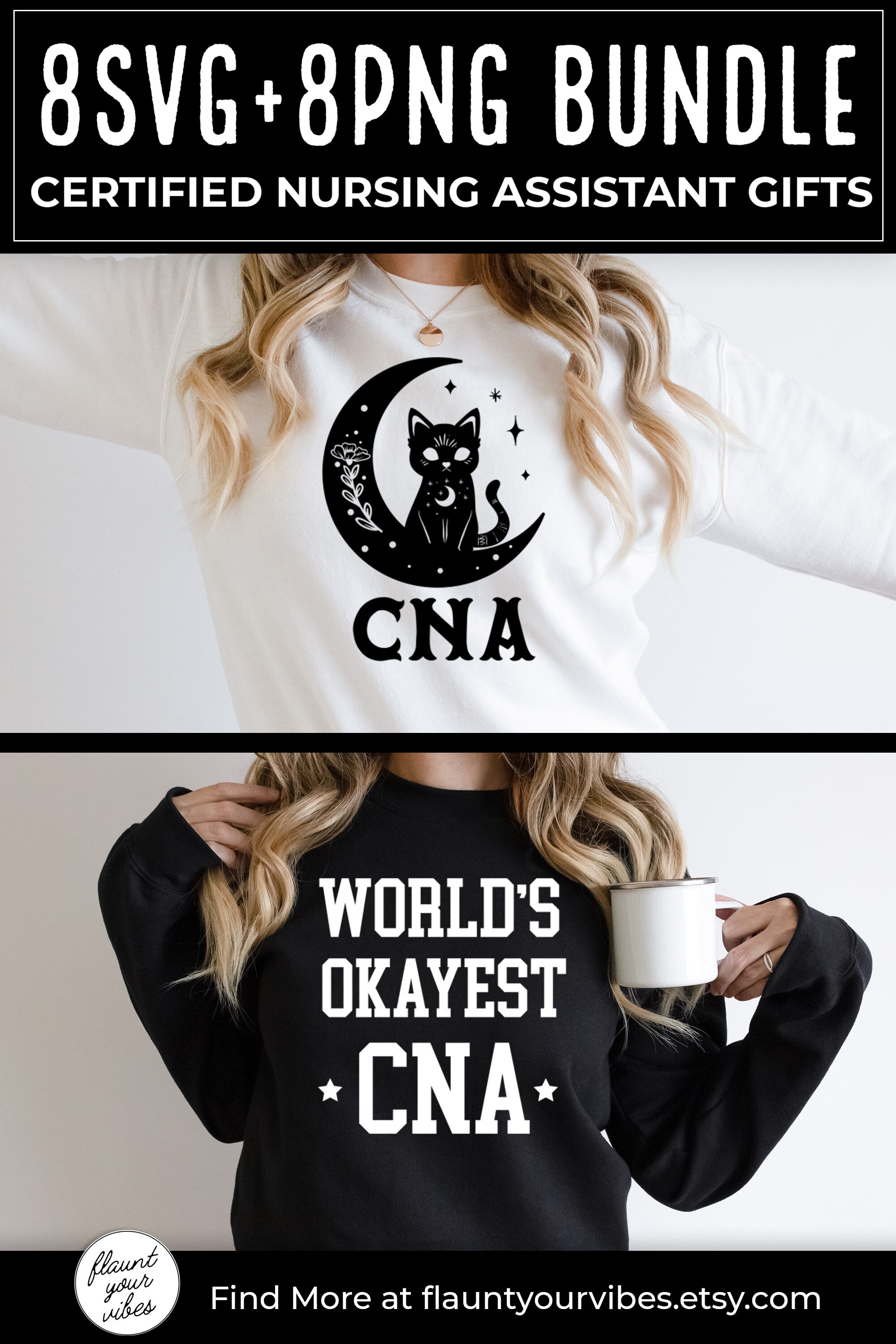 Cna SVG Cna PNG for Sublimation 16 Designs Tshirt Bundle - Etsy