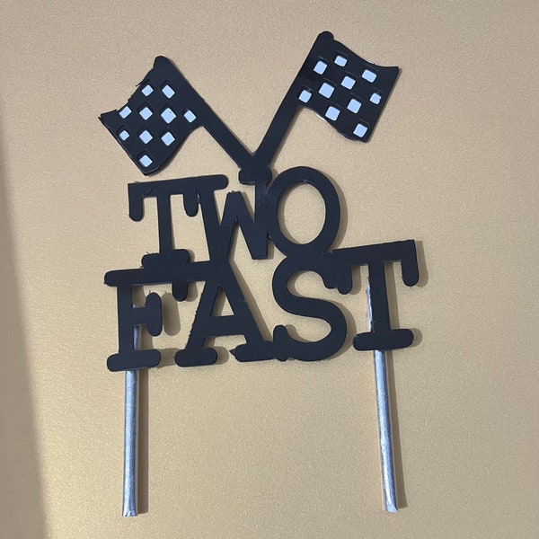 Two Fast Cake Topper Svg - Etsy
