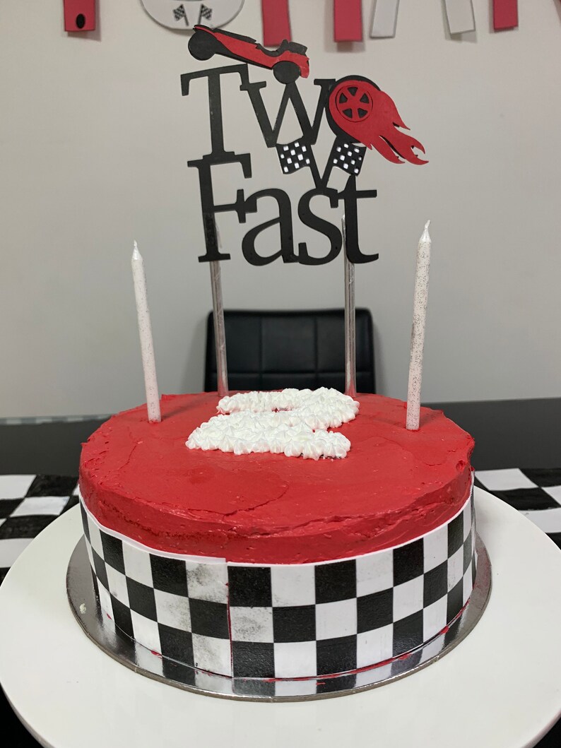 Two Fast Birthday Cake Topper Digital File - Etsy