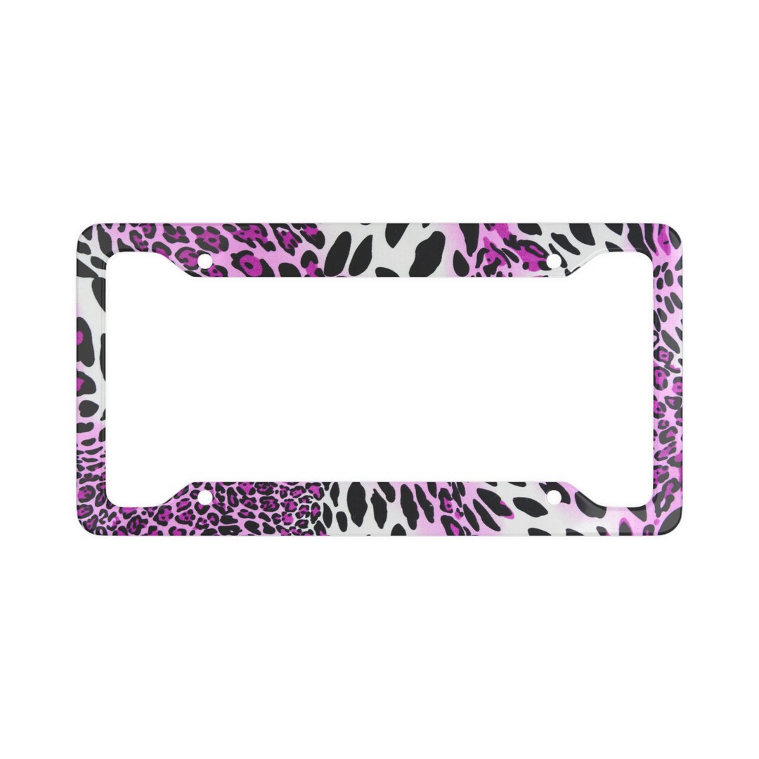 Leopard Print License Plate Frame, License Plate Frame, Leopard Print ...