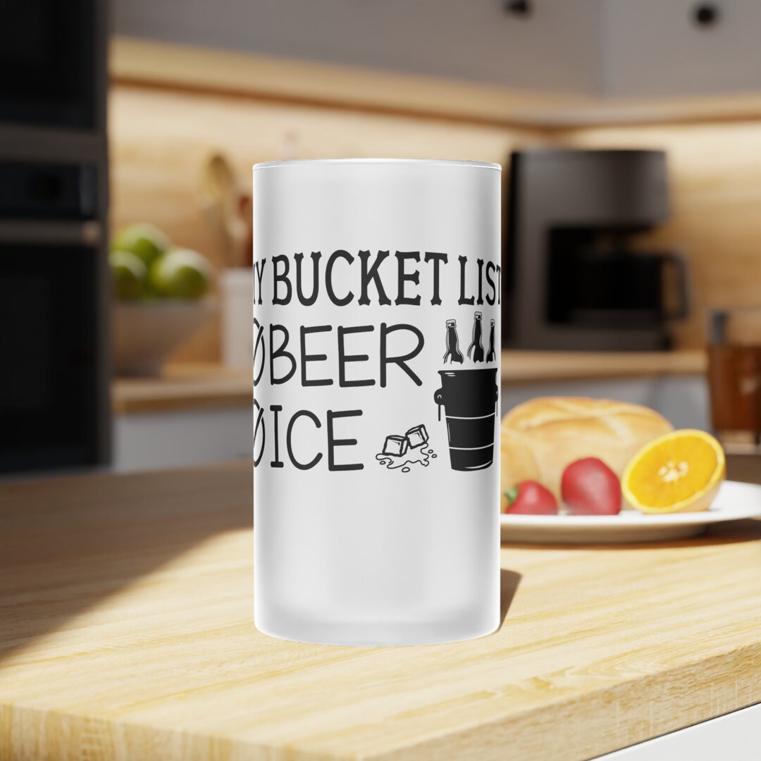 Beer Bucket List Frosted Glass Beer Mug Gifts for Him Beer - Etsy